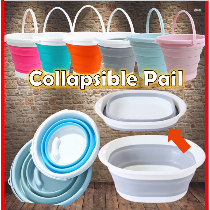 Quality Foldable Bucket Basin Baldi Lipat 折叠水桶 折叠桶 Collapsible Water ...