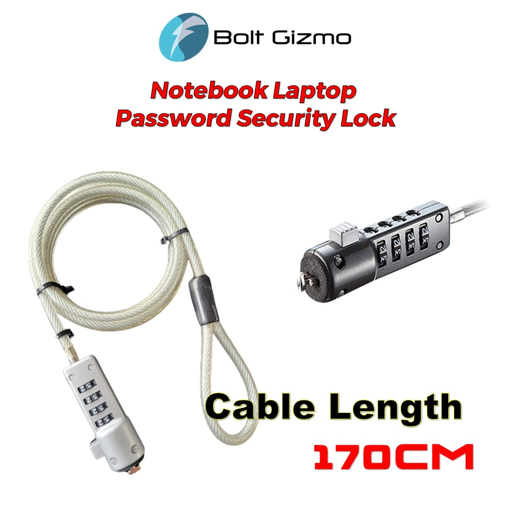 Notebook Laptop Security Cable Lock Password Digit Security Computer ...