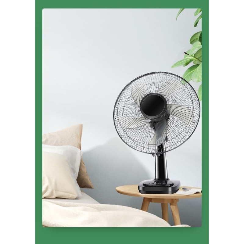Desk fan Desktop Kipas meja floor fan Table Fan 12 inches Fan Small Fan 5 Blades-3 Speed Mode ...