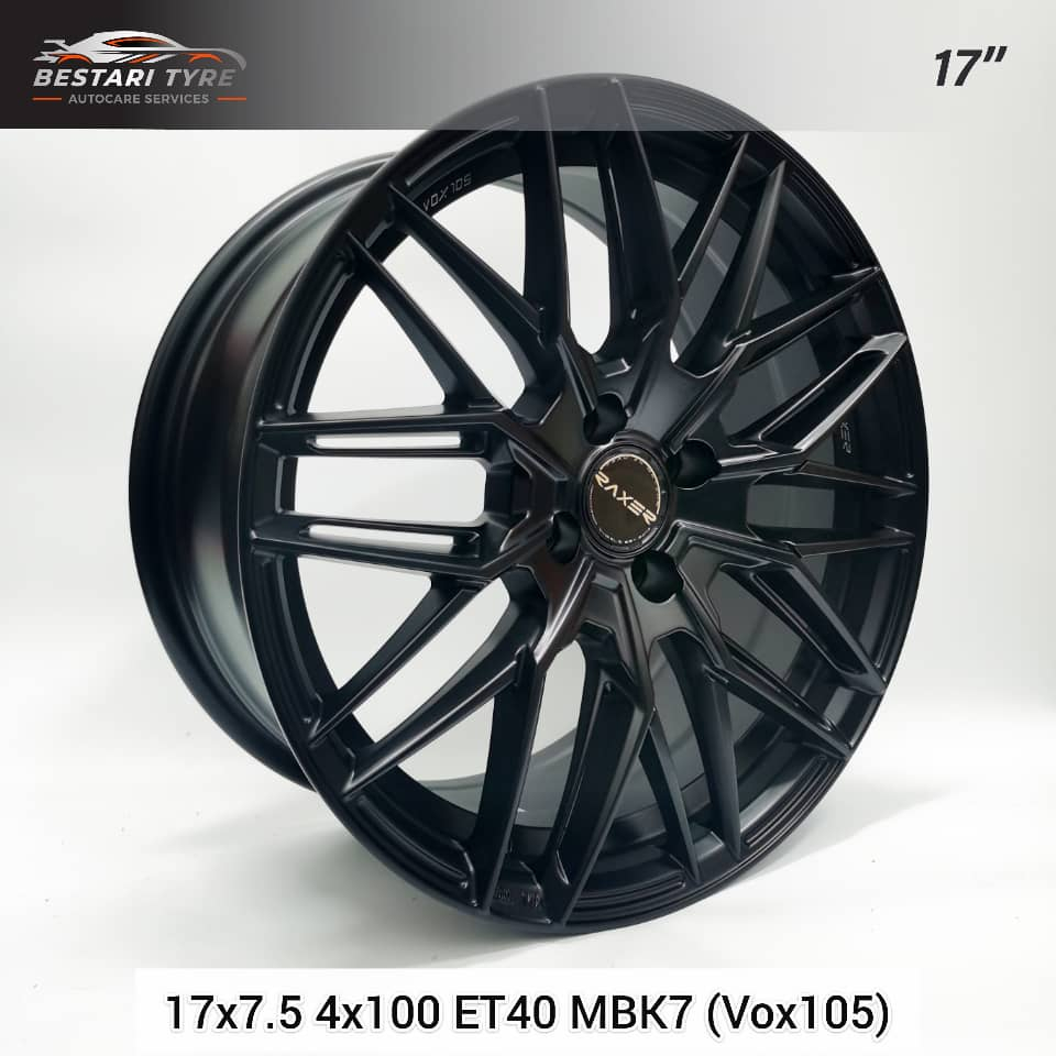 (VOX105) NEW SPORT RIMS WHEELS RAXER17 INCH 17x7.5 4x100 ET40 MBK7 ...