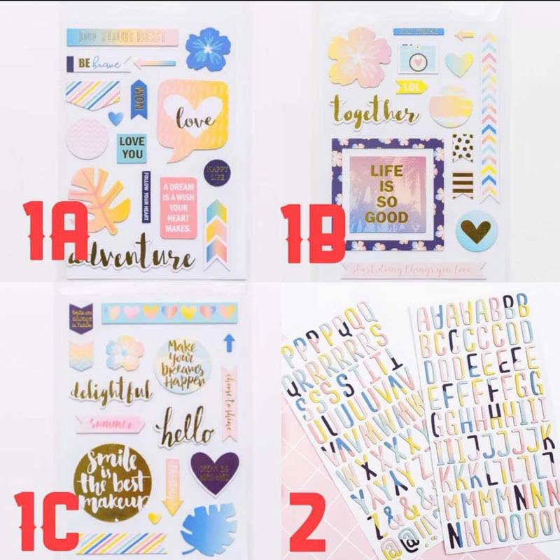 3D Deco/Alphabet Sticker Sheet for Planners and Bullet Journal Alphabet ...