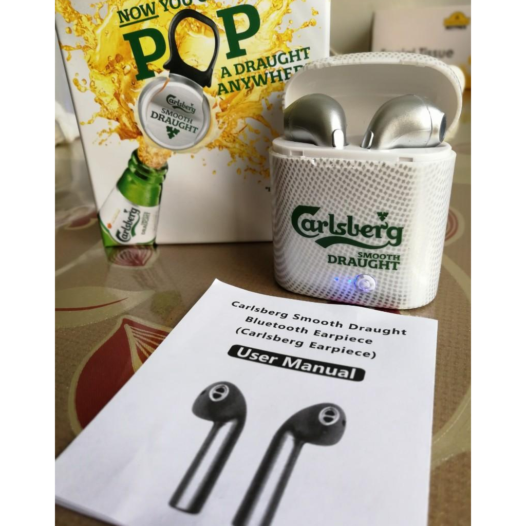 Carlsberg Bluetooth earphones (limited edition) | Shopee Malaysia