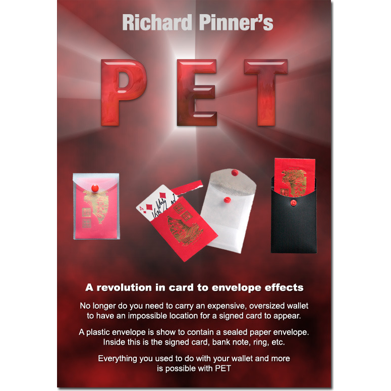 P.E.T. by Richard Pinner - Card to Angpow/Envelope Magic Trick (Black ...