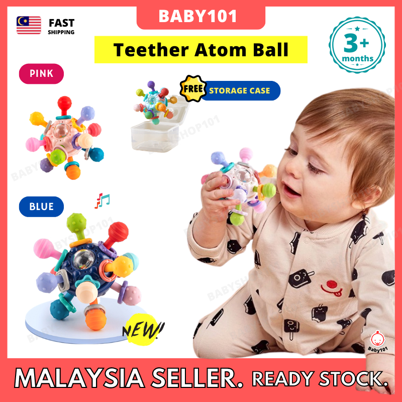【Baby101】 Baby Teether Rattle Manhattan Ball Newborn Rattling Tooth ...