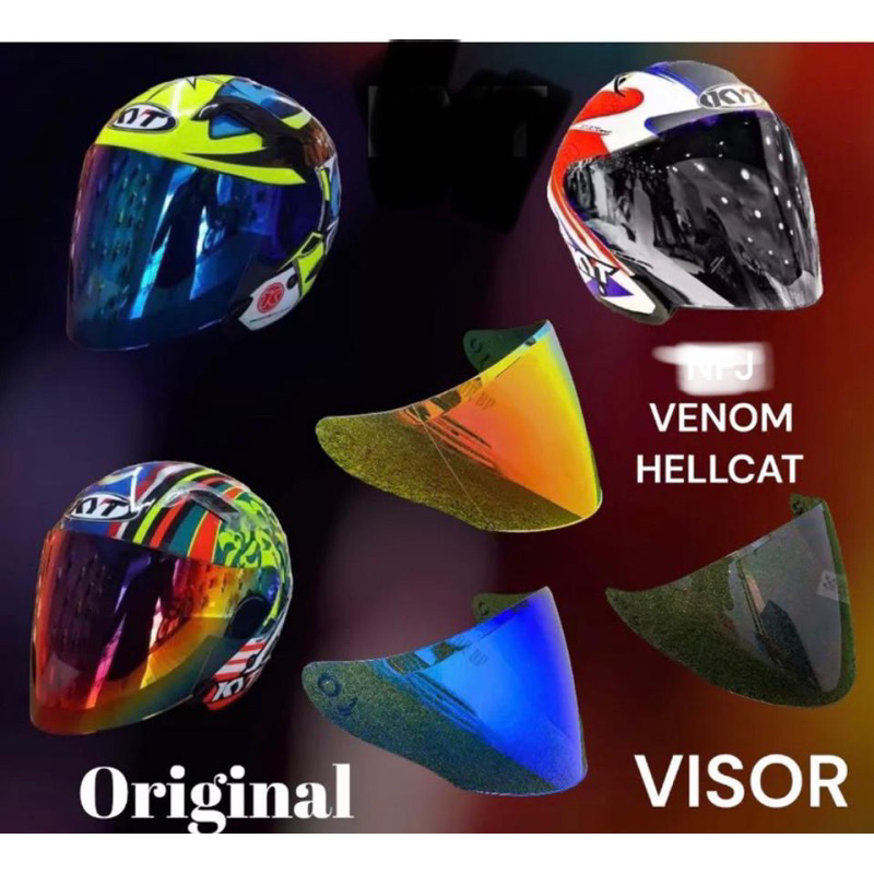 VENOM HELLCAT SIANG MALAM HELME VISOR K | Shopee Malaysia