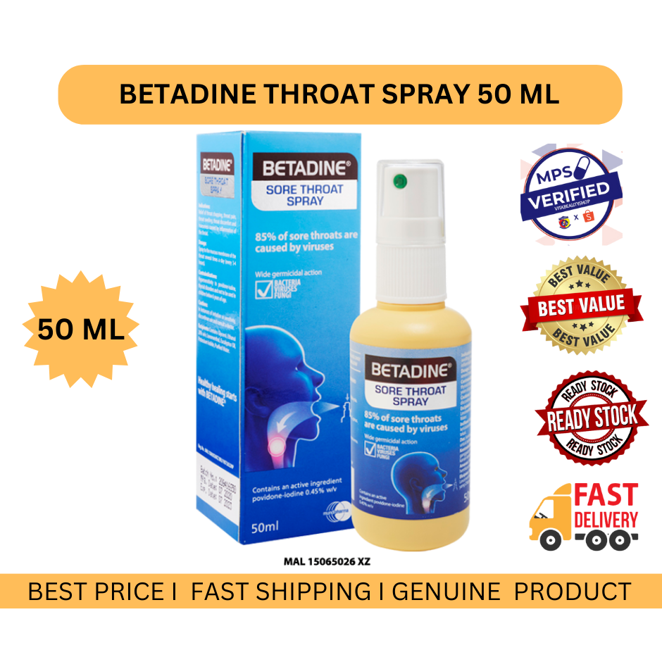 BETADINE THROAT SPRAY 50 ML | Shopee Malaysia