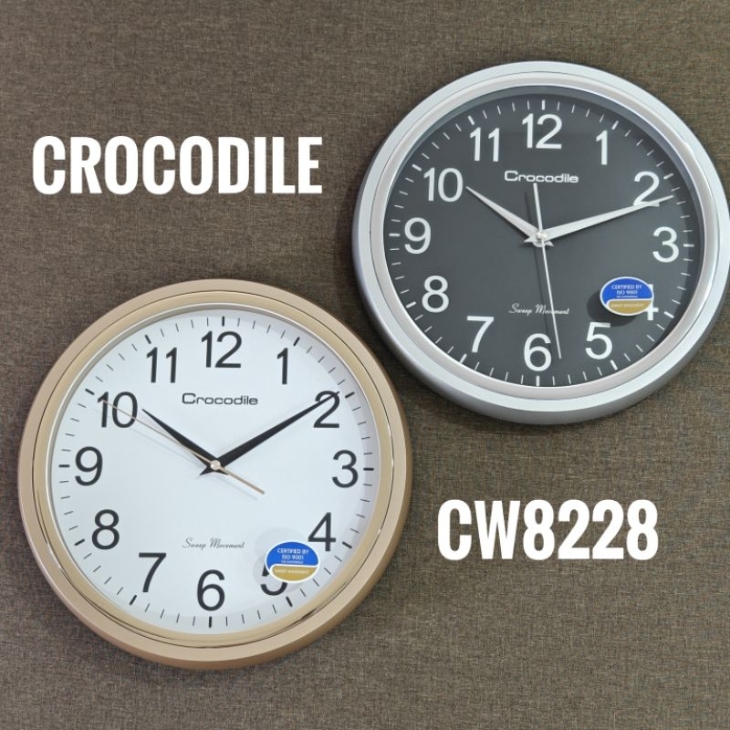 ORIGINAL CROCODILE BRAND WALL CLOCK CW8228. SWEEP MOVEMENT MECHANISM ...