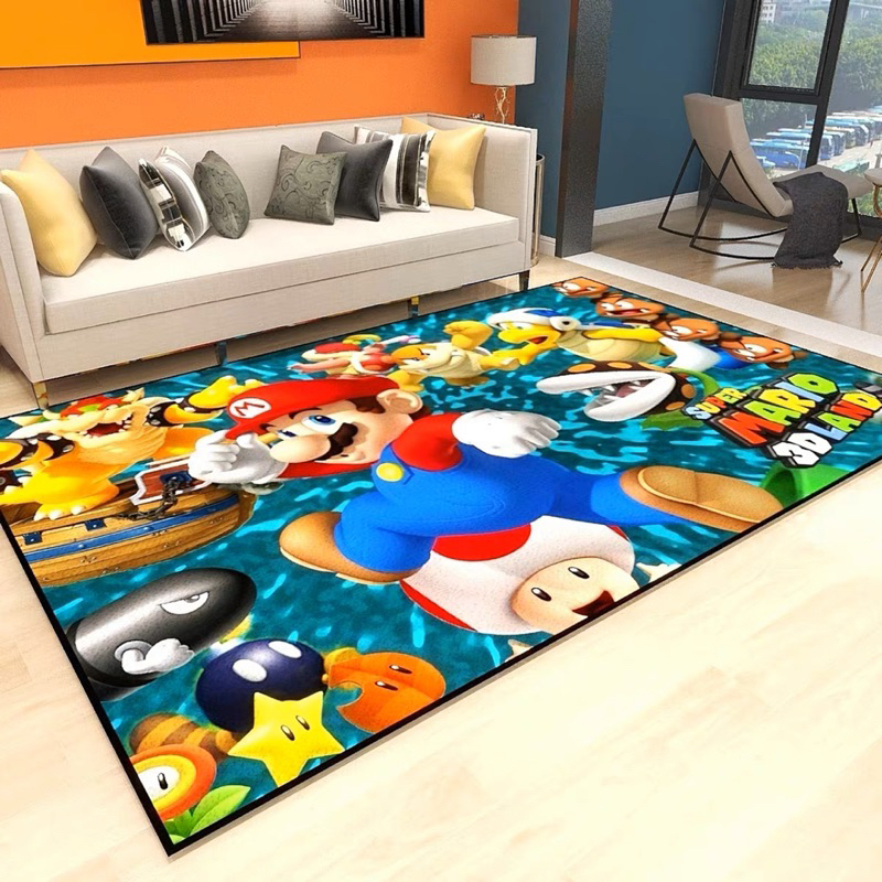 Super Mario Bros Luigi Famous Video Game Design Hiasan Rumah Karpet ...