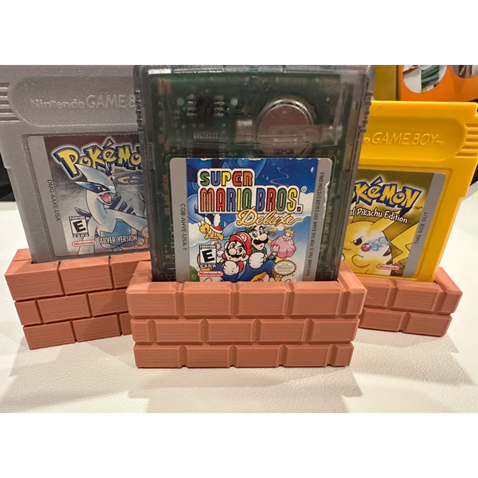 Mario Style Bricks Game Boy Game Display Stand (Gameboy Advance And ...