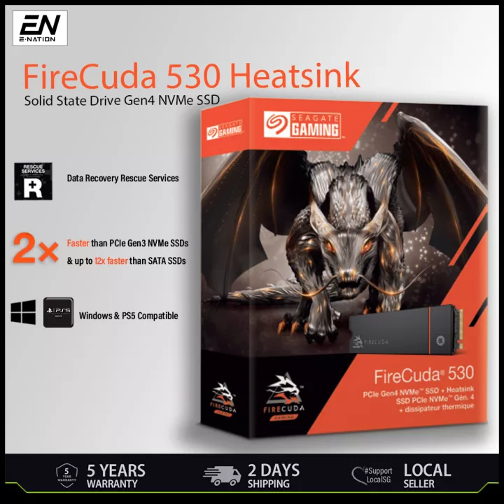 Seagate FireCuda 530 / FireCuda 530 Heatsink Internal SSD / Solid State ...