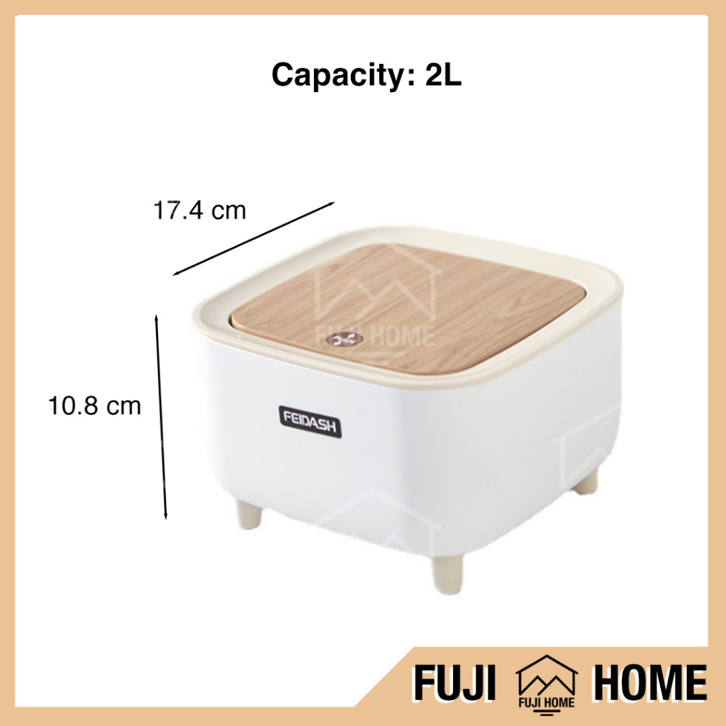 🏠READY STOCK🏠10L 7L 2L Trash Can Nordic Style High Foot Dustbin Kitchen ...