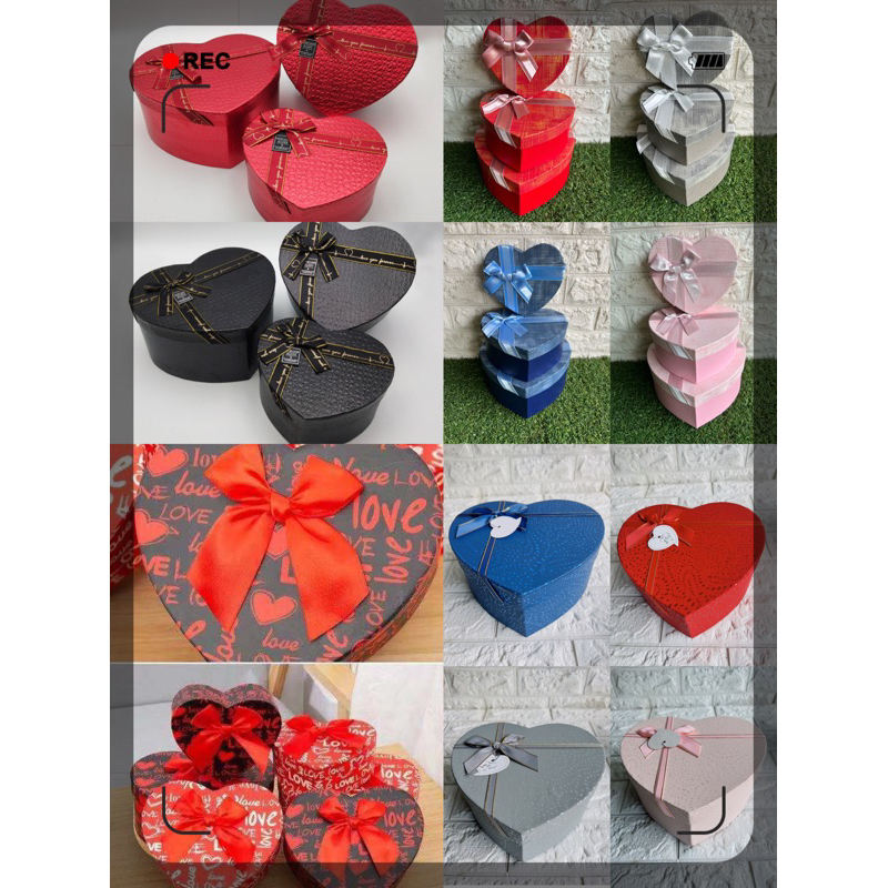 Love shape Gift Box 3 IN 1 gift box shirt box Perfume Box bouquet box ...