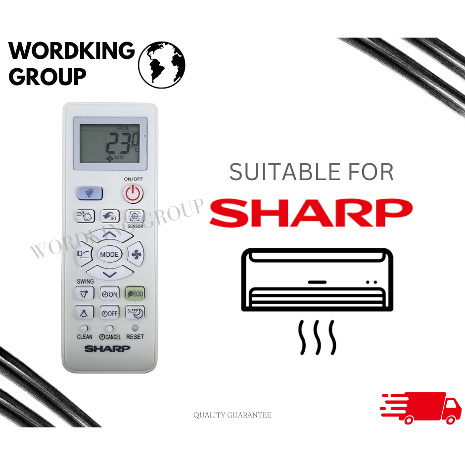 SHARP AIR-CONDITIONER AIRCOND REMOTE CONTROL [SH-810] | Shopee Malaysia