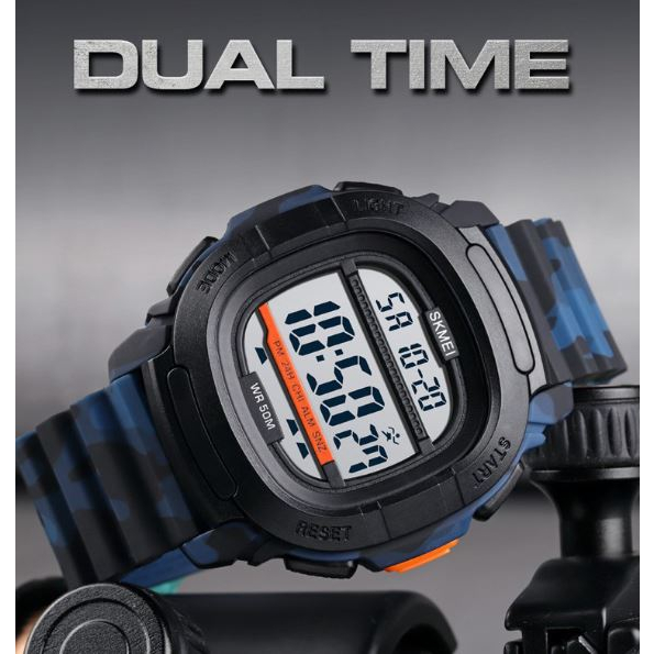(READY STOCK) SKMEI 1657 Men Women Digital Watch Dual Time Display ...