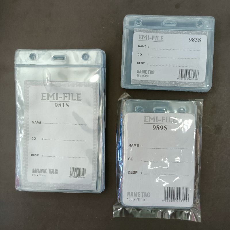 Emi-File 981S#983S#989S Name Tag w/o card (10pcs) | Shopee Malaysia