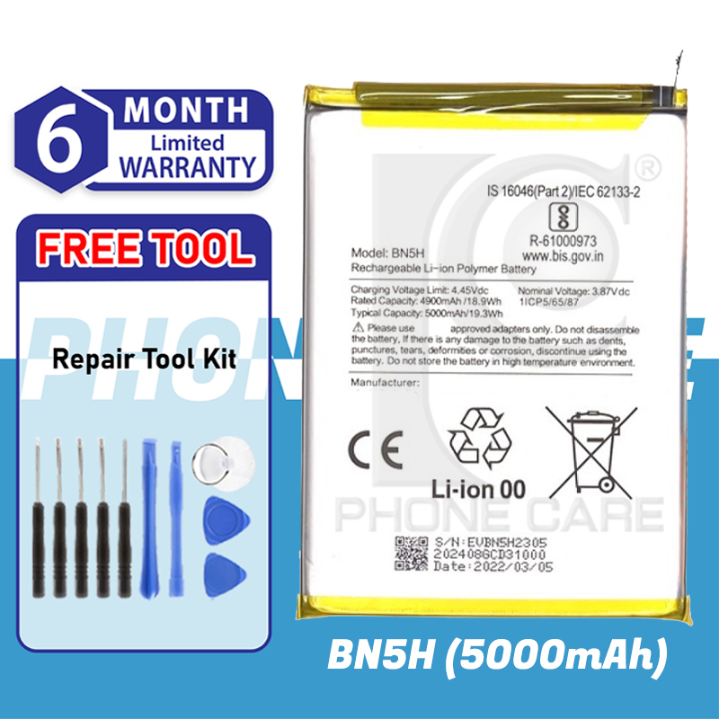 Battery Bateri BN5H For POCO M4 5G / POCO M5 / REDMI NOTE 11E (5000 mAh ...
