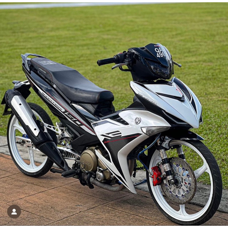 COVERSET EXCITER RC WHITE BLACK Y15 V1-V2 FREE AMBLEM LOGO YAMAHA | Shopee Malaysia