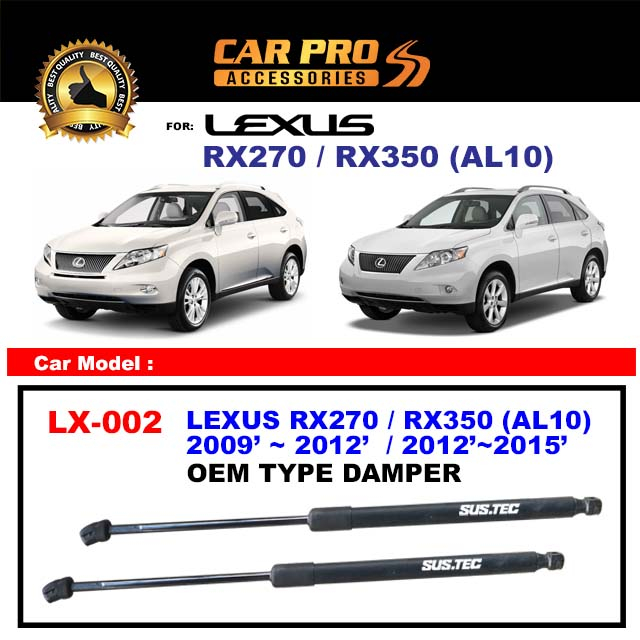 Sustec Harrier Lexus RX270 RX350 AGL10 GGL10 Front Bonnet Absorber X2 ...