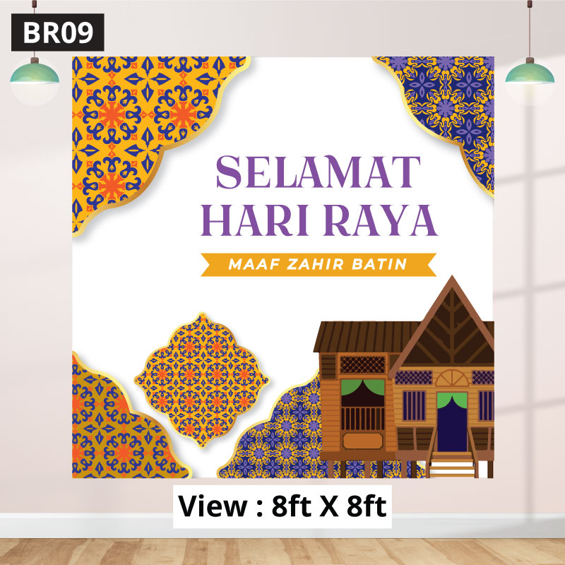 BACKDROP HARI RAYA l OPEN HOUSE DESIGN MENARIK & COLOURFUL | Shopee ...