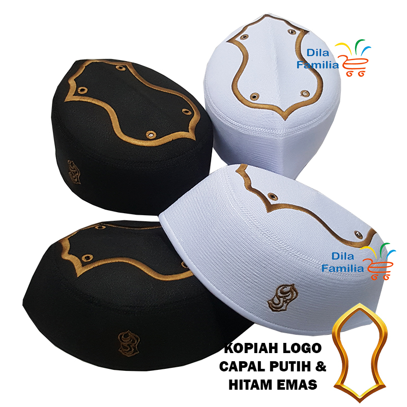 Kopiah Logo Capal Putih Hitam Emas Gold Tebal Dewasa Budak Lelaki Warna ...