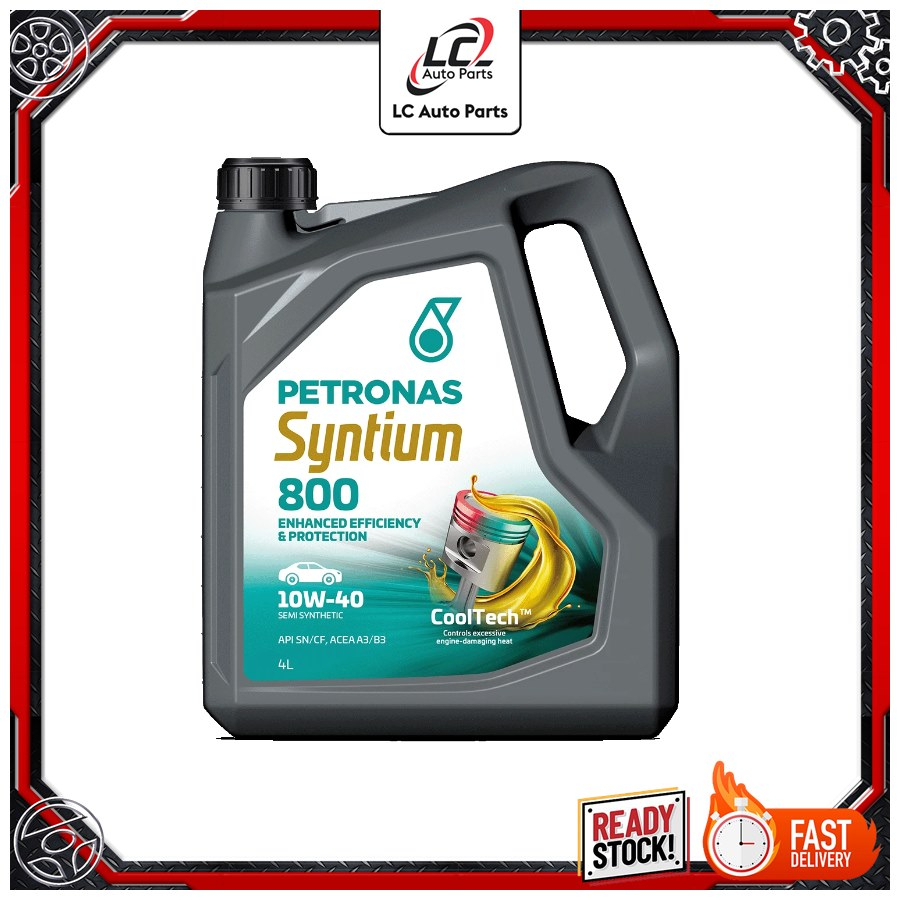 PETRONAS SYNTIUM 800 10W40 // Semi Synthetic Engine Oil API SN 4 LITER ...
