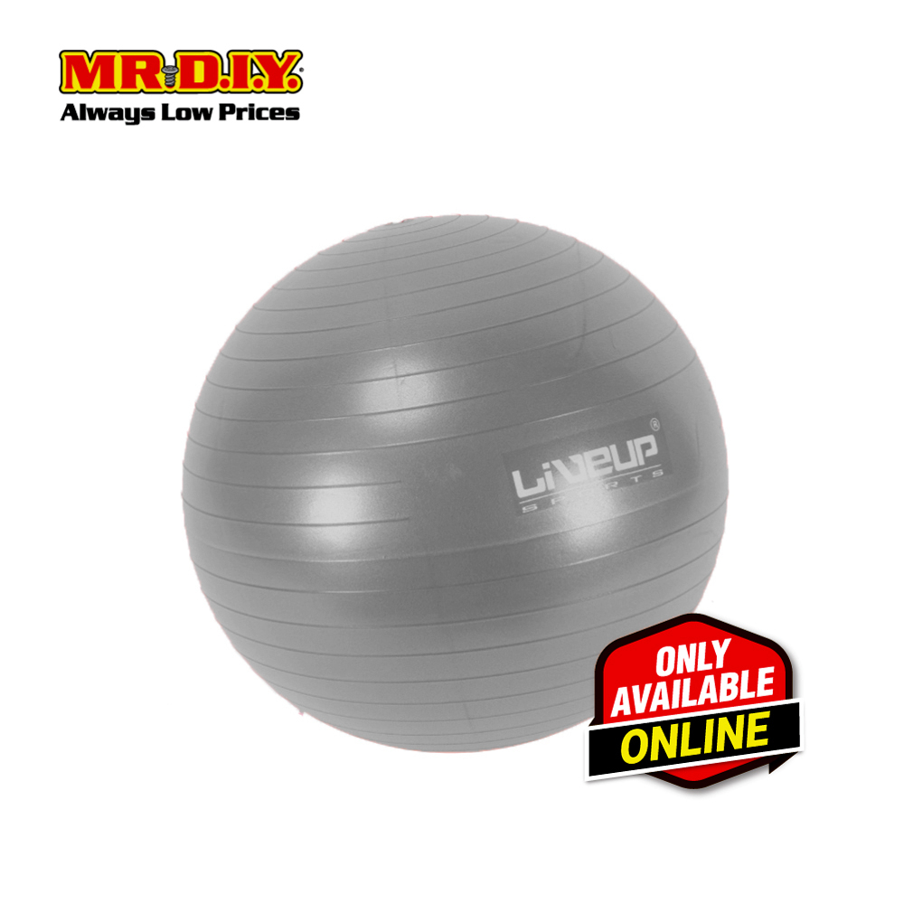 (MR.DIY) LIVEUP Sports Yoga Exercise Gym Anti-Burst Ball - Grey [LS3222 ...