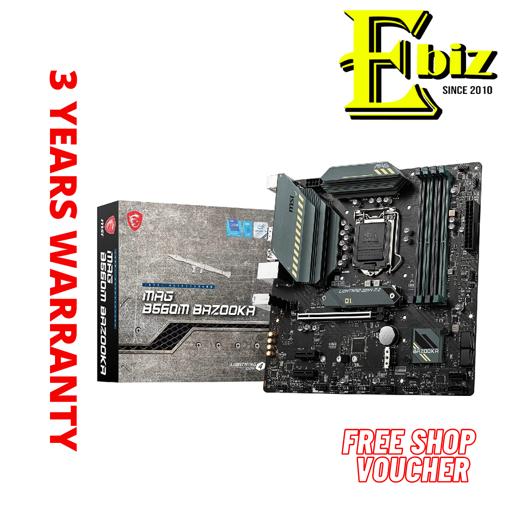 MSI MAG B560M BAZOOKA LGA1200 DDR4 Motherboard | Shopee Malaysia