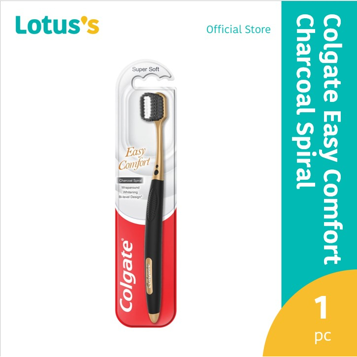 Colgate Toothbrush Easy Comfort Charcoal Spiral (1’s) | Shopee Malaysia