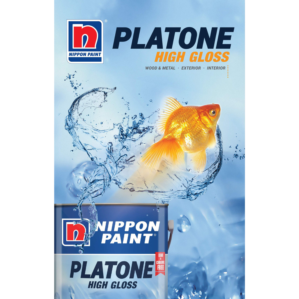 NIPPON PAINT PLATONE (1 LITER)- WOOD&METAL GLOSS PAINT /CAT KAYU / CAT ...