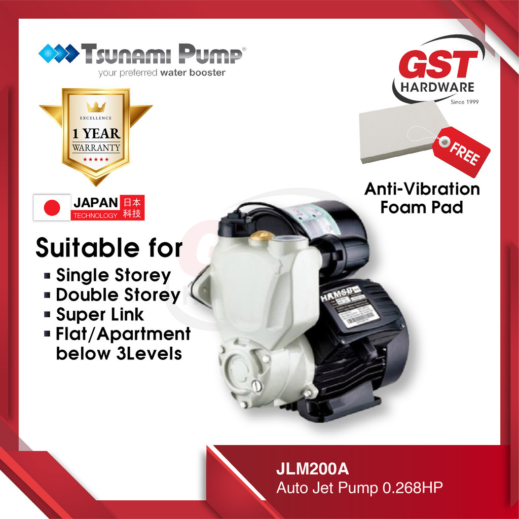 TSUNAMI PUMP JLM400A Automatic Self-Priming Jet Pump Pond Pump Water ...