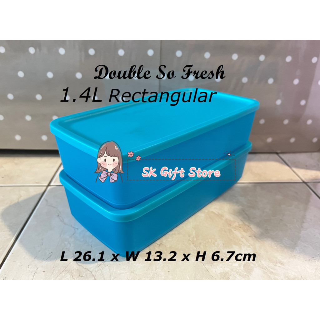 Tupperware 1.4L Double So Fresh Rectangular (1pc) | Shopee Malaysia