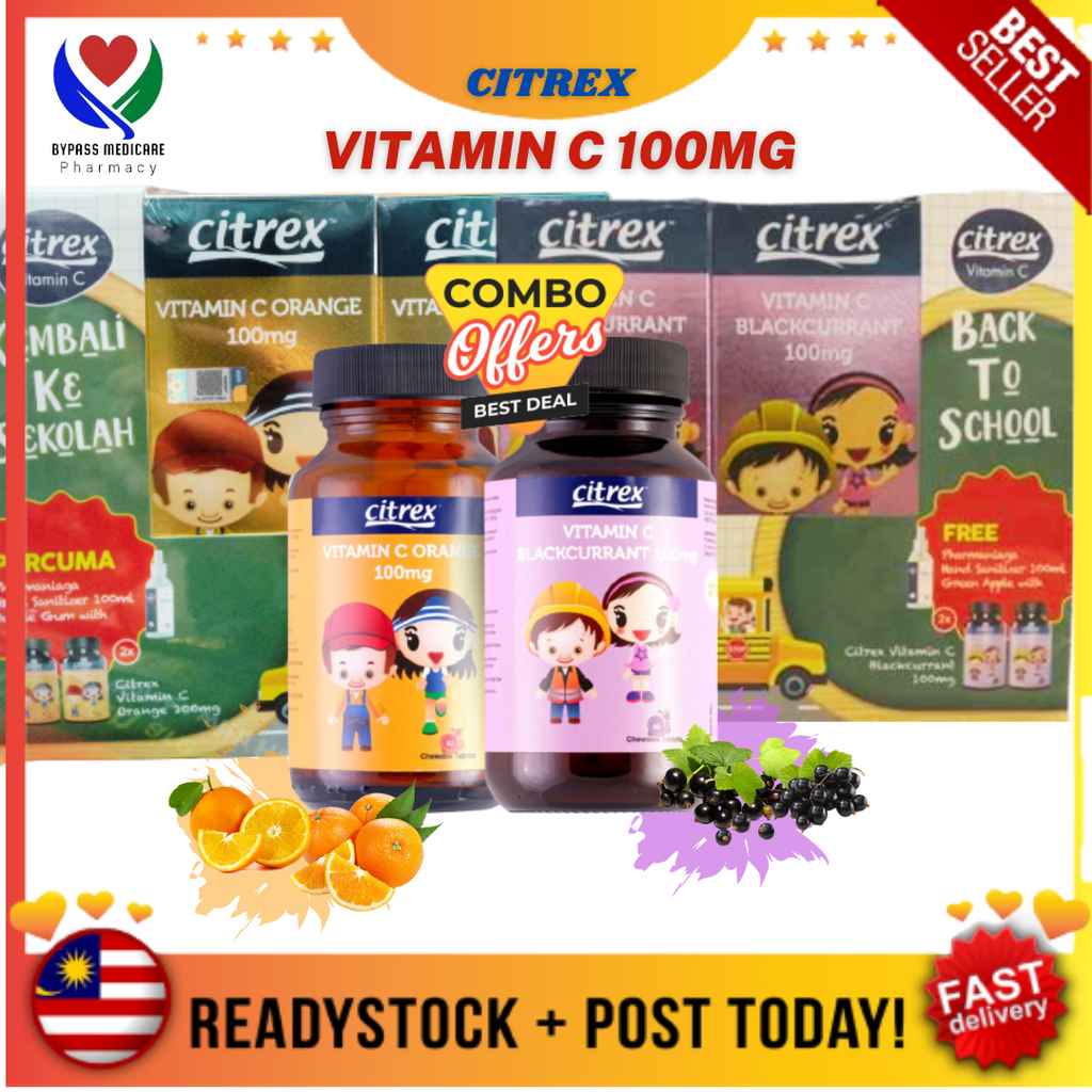 CITREX VITAMIN C 100mg 90'S KIDS (Orange)EXP 06/2025 | Shopee Malaysia