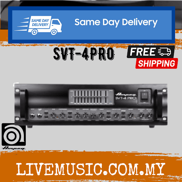 Ampeg SVT-4PRO 1200-Watt Tube Preamp Bass Amp Head / Bass Amplifier ...