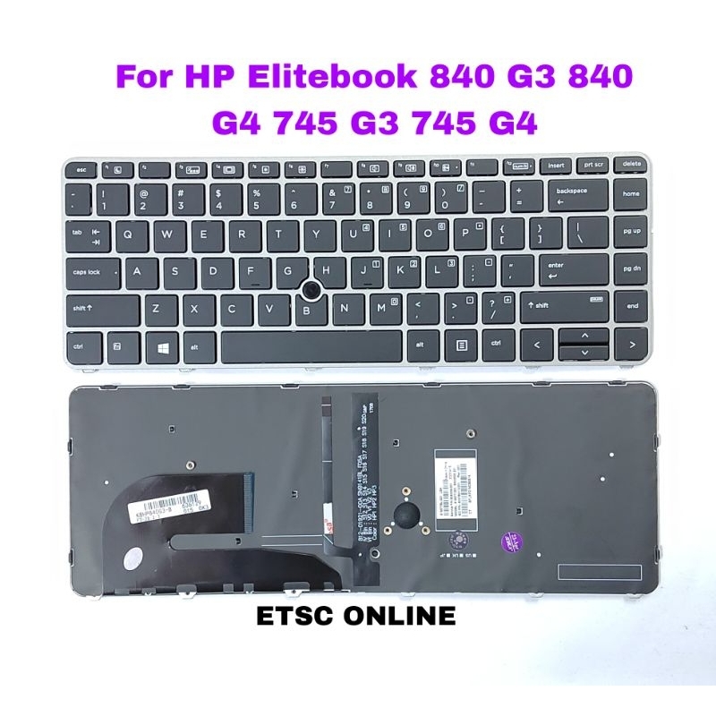 Keyboard HP EliteBook 840 G3 840 G4 745 G3 745 G4 836307-001 819876-001 ...