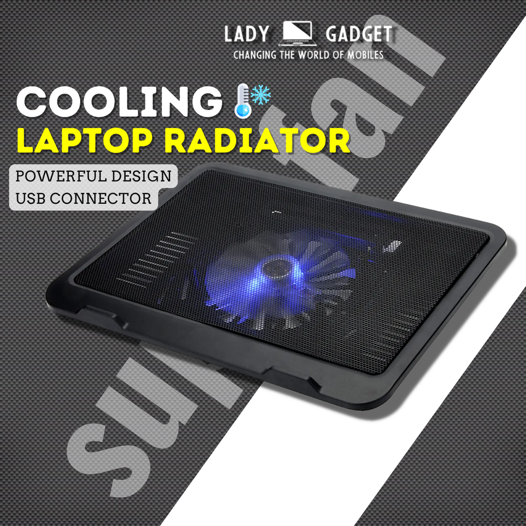 Laptop Radiator Base Mute Super Silent Single 2 Fan Cooling Pad ...