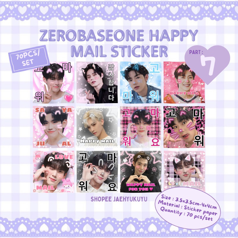 (P7) ZEROBASEONE ZB1 Happy Mail Sticker Freebies Stickers Sellkor inspo ...