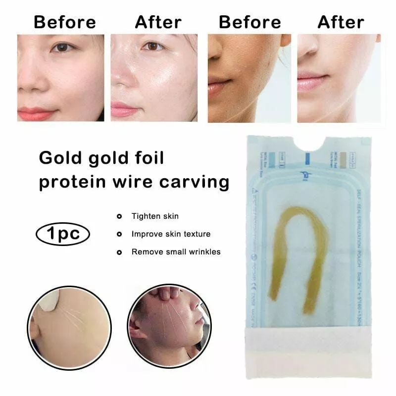 Protein Thread Collagen Gold Protein Thread Soluble Benang Emas ...