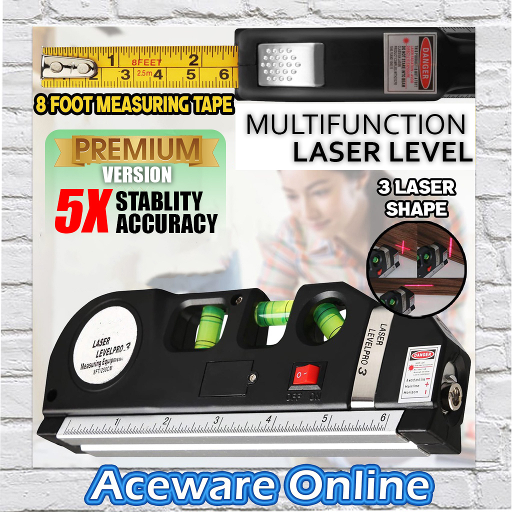 4 IN 1 FIXTA LEVEL PRO 3 LASER LEVEL Multifunctional Measurement Tools ...