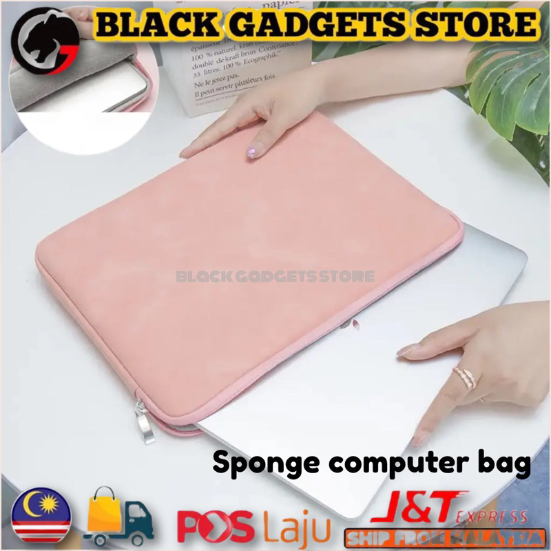 Korean Style Portable Zipper Soft Sleeve Laptop Protective Handbag