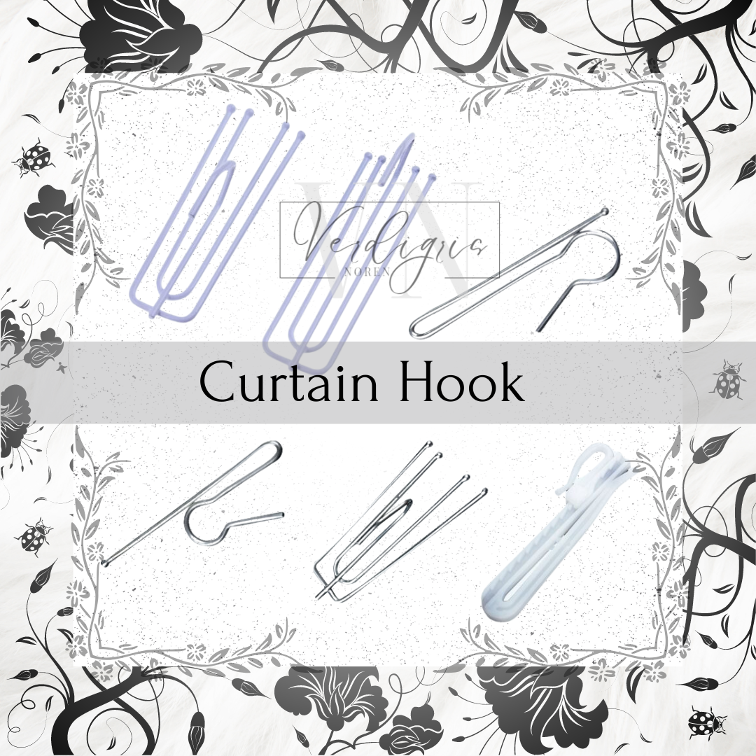 Single Pleat French Pleat Hook Curtain Hook/ Cangkuk Langsir Besi ...