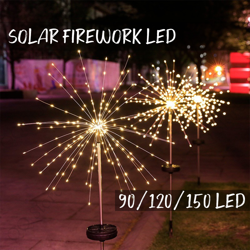 150led solar fireworks lights waterproof fairy light solar garden light ...