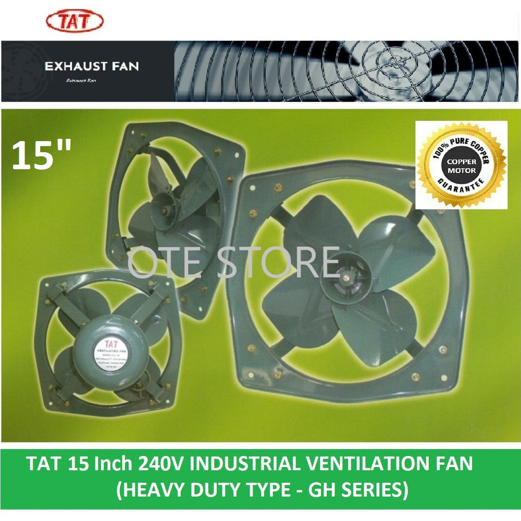 TAT 15 INCH 240VAC INDUSTRIAL EXHAUST VENTILATION FAN (GH SERIES - GH38 ...