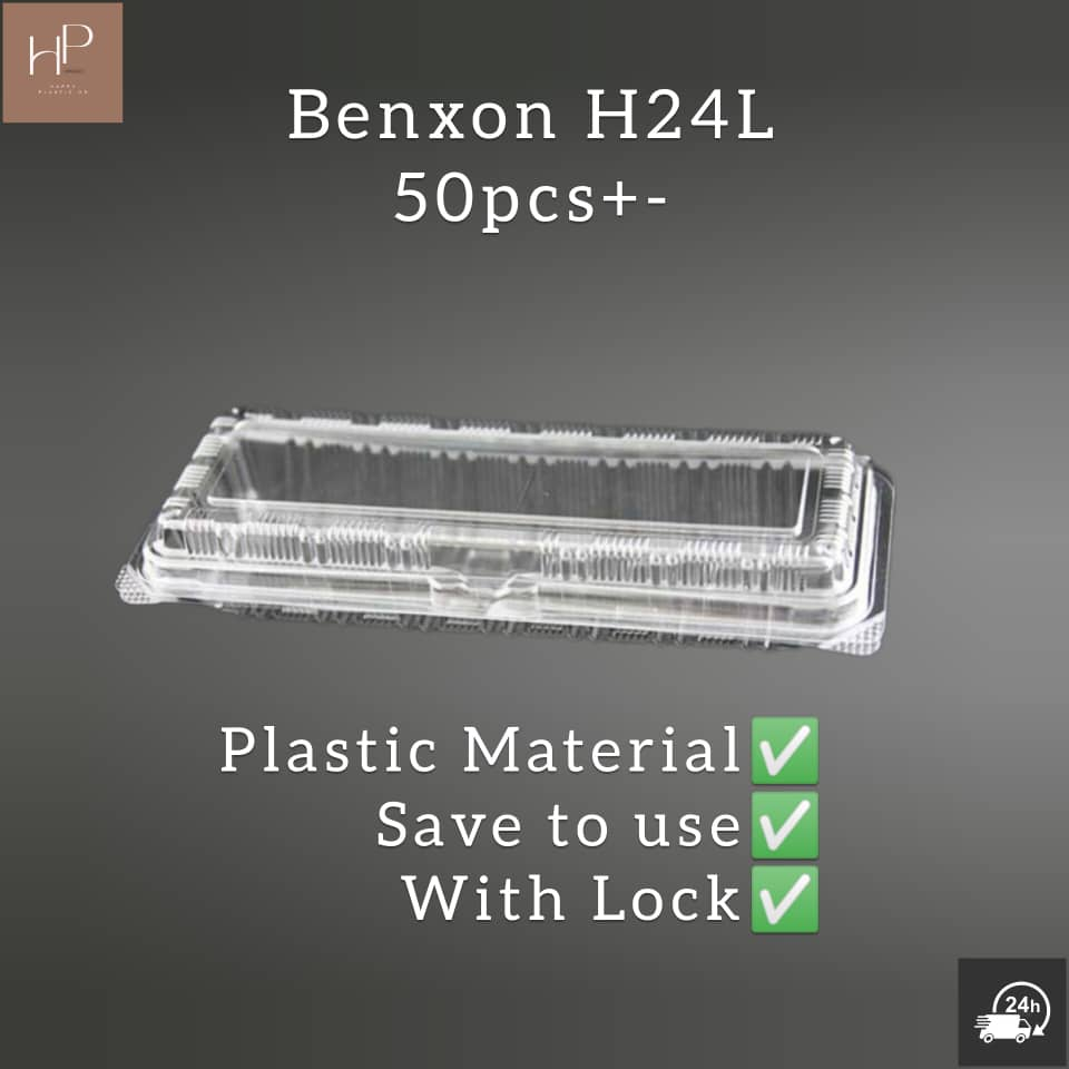 BENXON Plastic Tray with Lock Sushi Tray in Bakery Disposable Clear ...