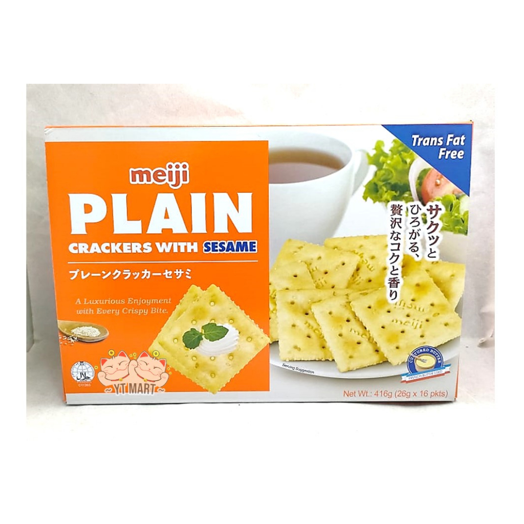 Meiji Plain Crackers With Sesame 416g (26g x 16pkts) | Shopee Malaysia