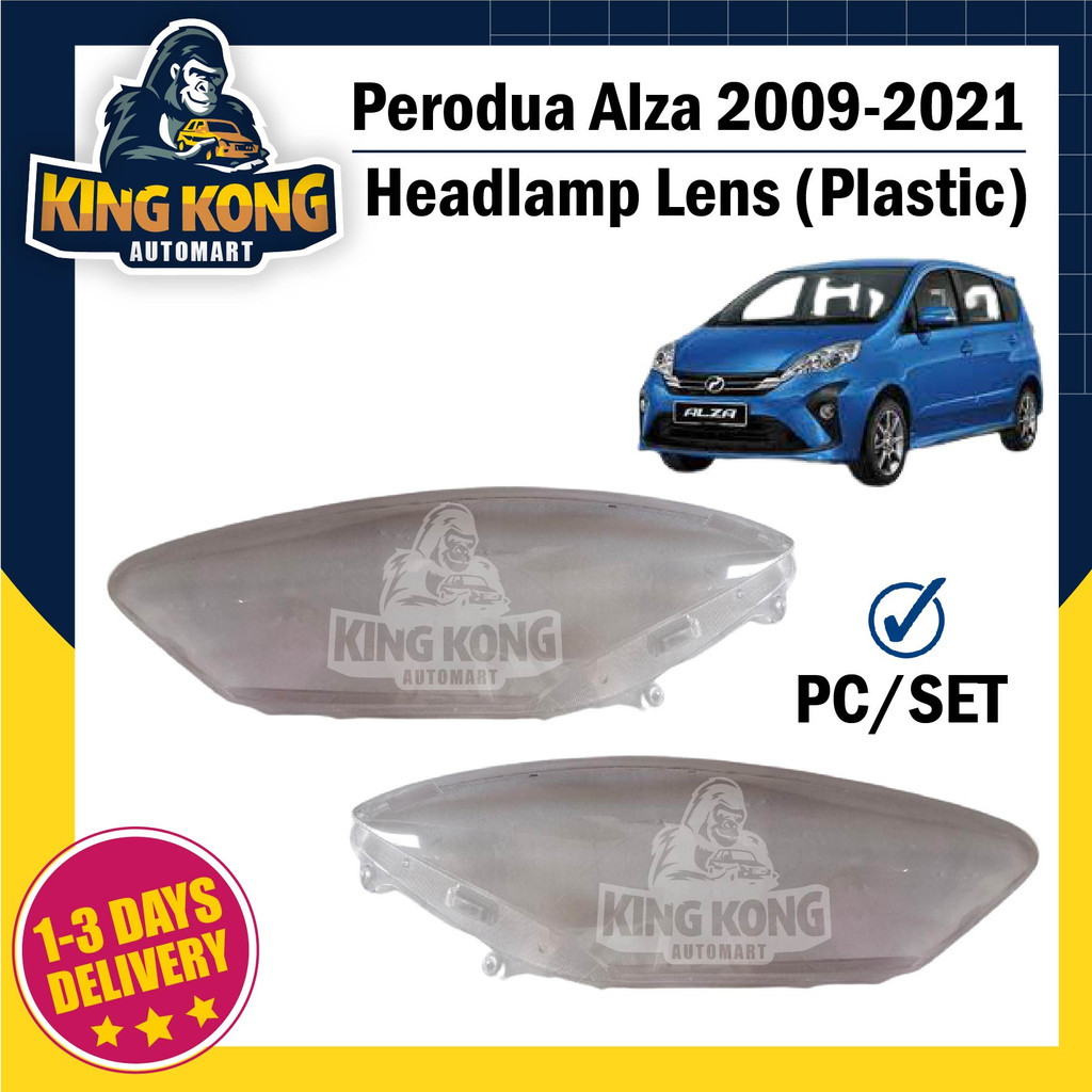 Perodua Alza 2009-2021 headlamp lens cover Head lamp cover Plastic PC ...