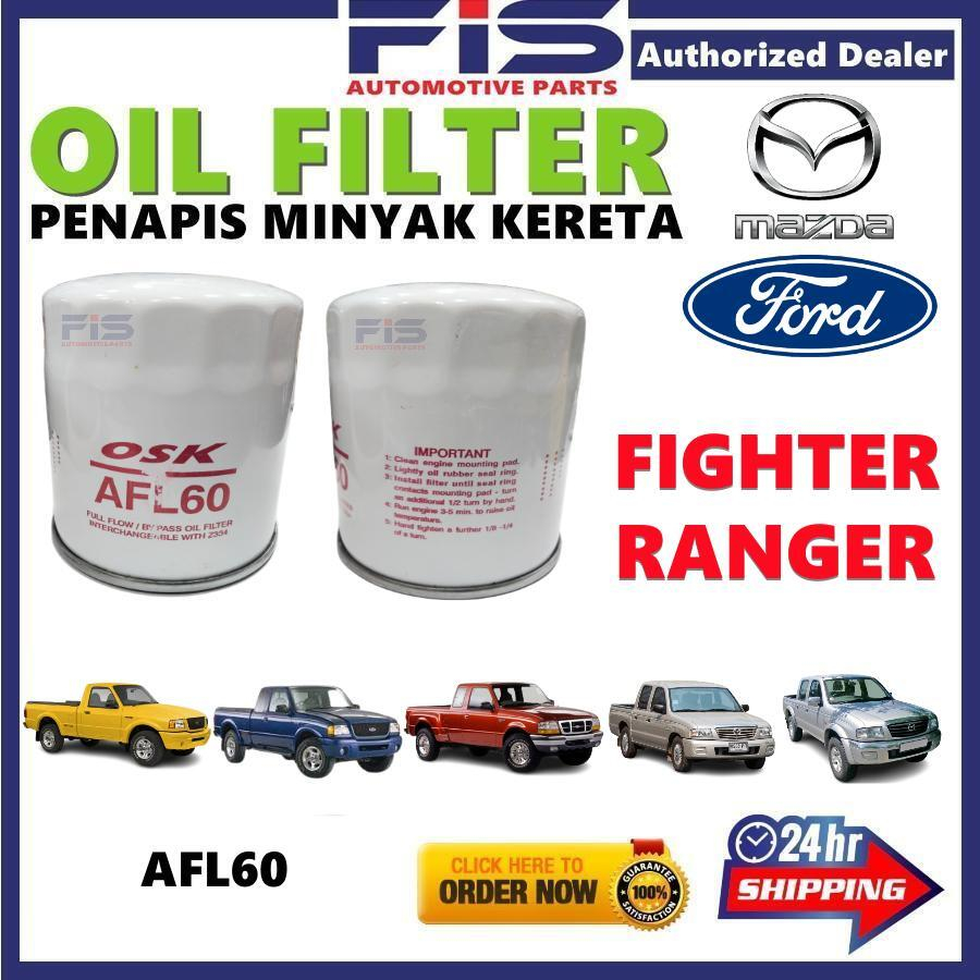 FIS Oil Filter Ford Ranger Mazda Fighter AFL60 O-8350 Penapis Minyak ...