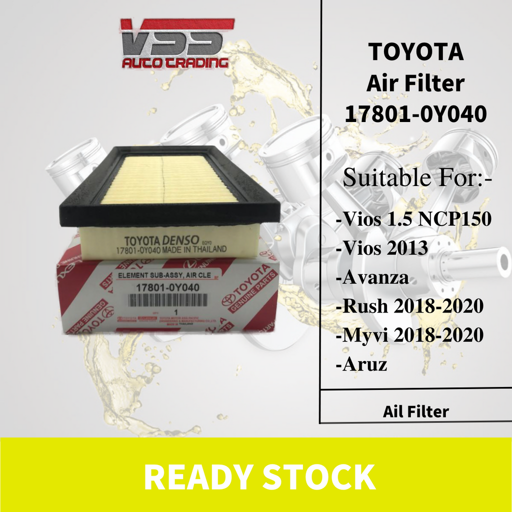 Air Filter Toyota Vios Ncp150 , AVANZA ,RUSH, ARUZ, MYVI GEN3 17801 ...