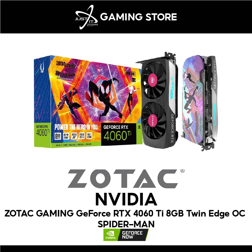 ZOTAC GAMING GeForce RTX4060 Ti 8GB TWIN EDGE OC SPIDER-MAN ™: Across the Spider-Verse Bundle ...