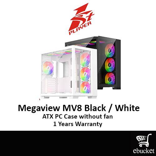 1st Player Megaview MV8 Black / White Double Sided Tempered Glass ...