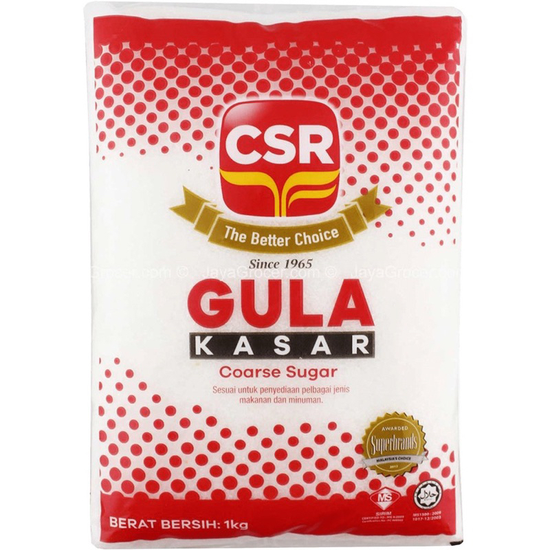 CSR GULA KASAR COARSE SUGAR 1KG | Shopee Malaysia